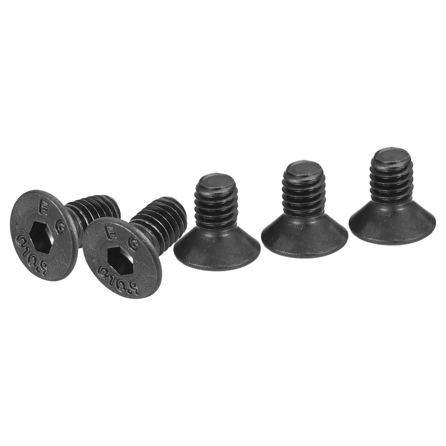 JUNCHI-M4-0.7x6mm Flat Head Socket Cap Screws, 100 Pack Hex Socket Flat ...