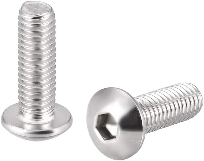 JUNCHI-M5x16mm Machine Screws Hex Socket Round Head Screw 304 Stainless ...