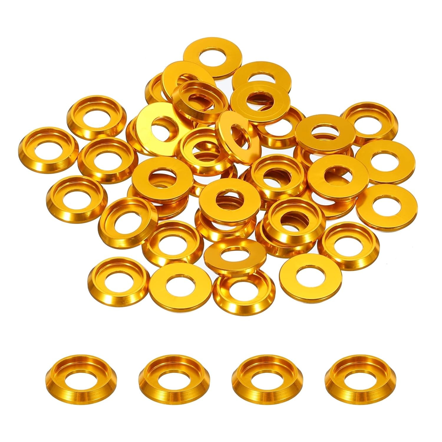 JUNCHI-M6 Cone Cup Countersunk Washers,Hole Dia 6mm/0.24" Aluminum ...