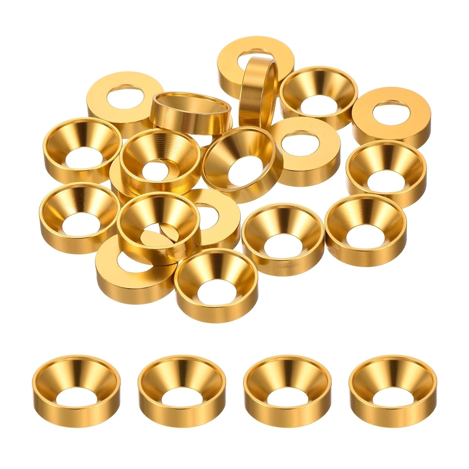 JUNCHI-M8 Cone Cup Countersunk Washers,Anodized Aluminum Gaskets Cup ...