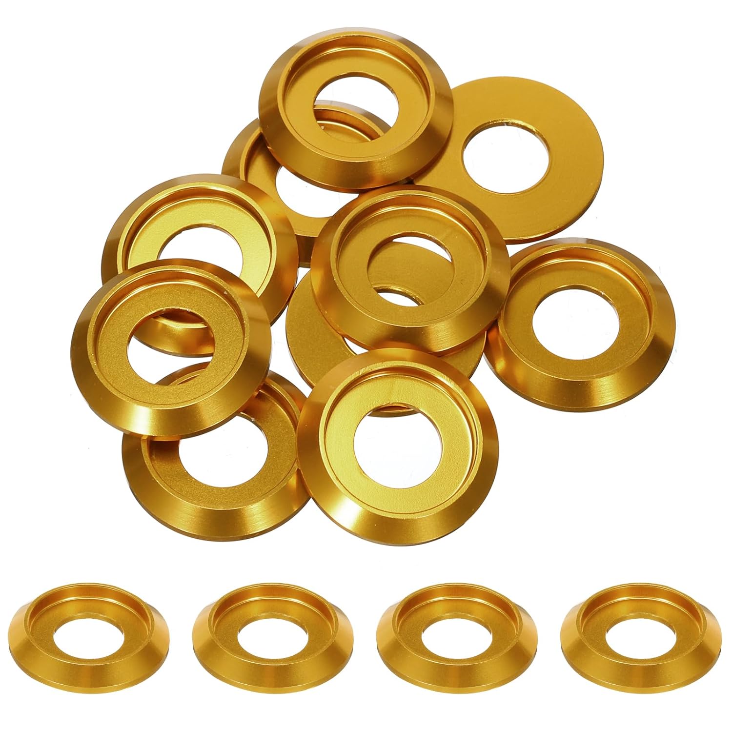 JUNCHI-M8 Cone Cup Countersunk Washers,Hole Dia 8mm/0.31" Aluminum ...