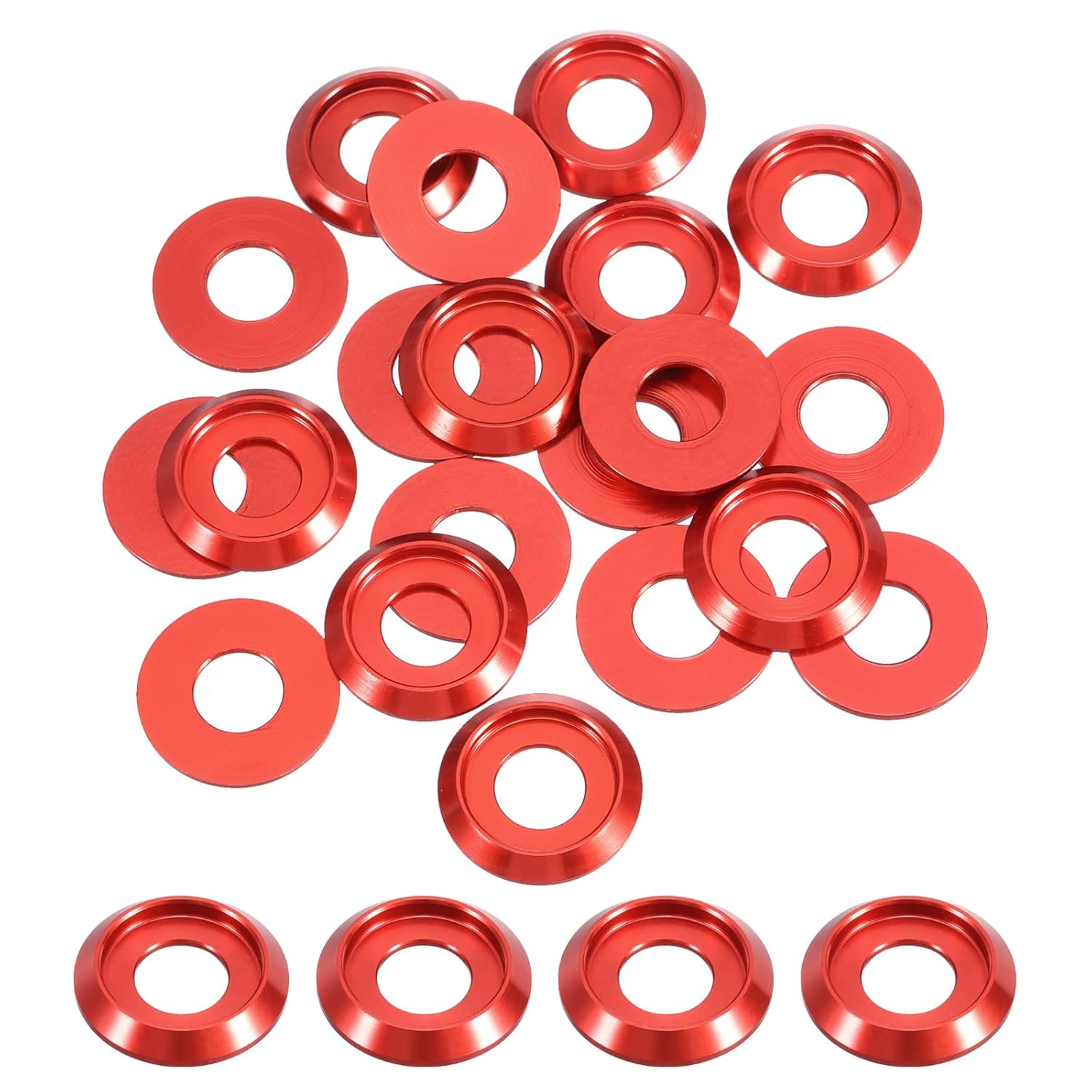 JUNCHI-M8 Cone Cup Countersunk Washers,Hole Dia 8mm/0.31" Aluminum ...