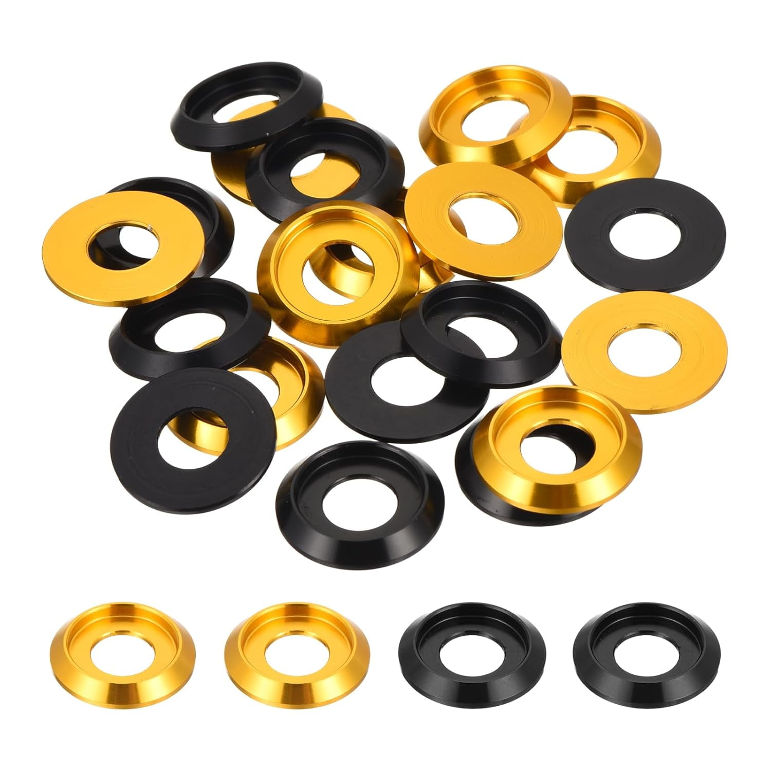 JUNCHI-M8 Cone Cup Countersunk Washers,Hole Dia 8mm/0.31" Aluminum ...