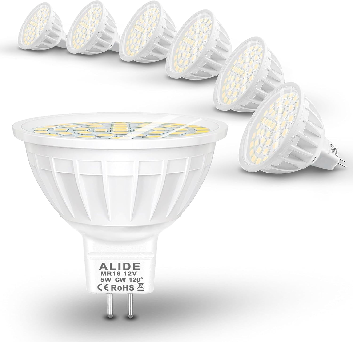 JUNCHI-MR16 Led Bulbs 5W,50W Halogen Equivalent,Wide Angle 120 Degree ...