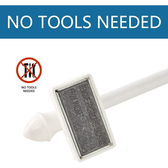 JUNCHI-Magnetic Curtain Rods for Metal DoorsNo tools required,Multi-Use ...