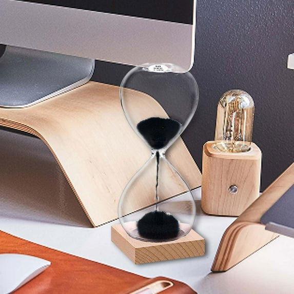 JUNCHI-Magnetic Hourglass 30sec Sand Timer: Large Sand Clock 30 Seconds ...