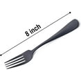 JUNCHI-Matte Black Dinner Fork Set, 8-inch Stainless Steel Cutlery ...