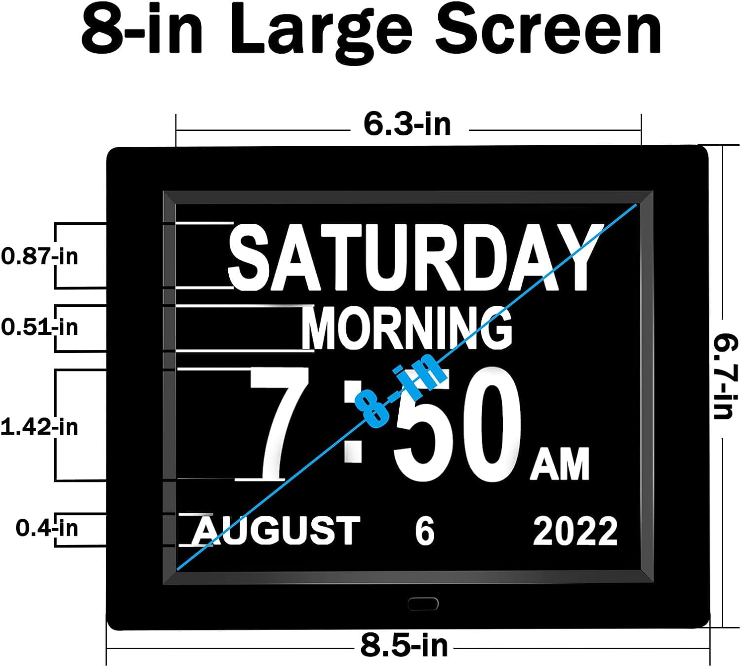 JUNCHI-Medication Reminder Day Date Time of The Week Clock Digital ...
