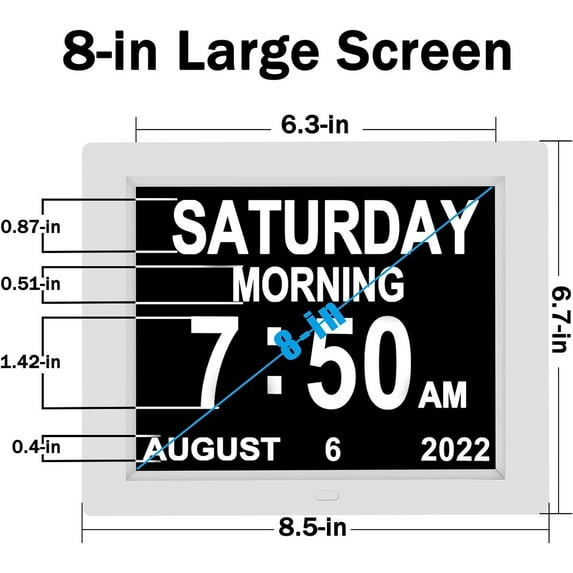 JUNCHI-Medication Reminder Digital Calendar Dementia Day Date Time of ...