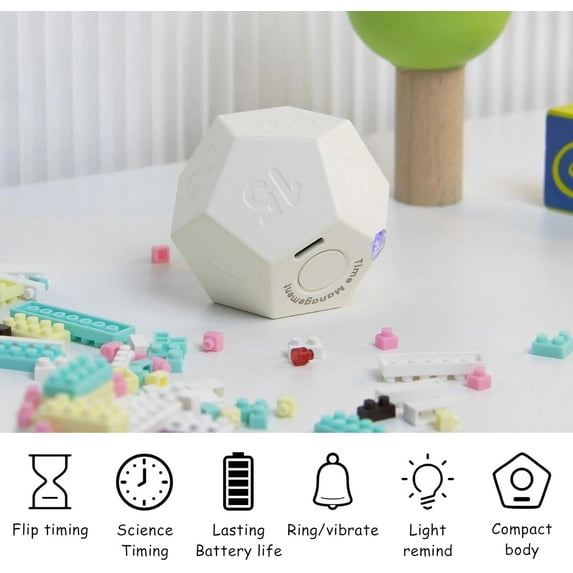 JUNCHI-Mini Cube Timer - Rechargeable Pomodoro Timer with 11 Preset ...