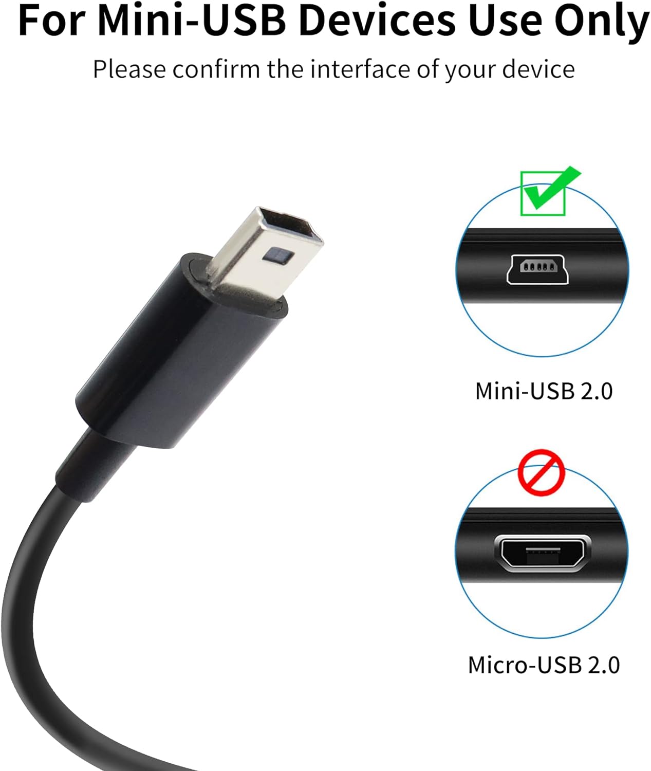 JUNCHI-Multi Mini USB Splitter Cable,3 in 1 USB 2.0 A Male to 3 Mini 5 ...