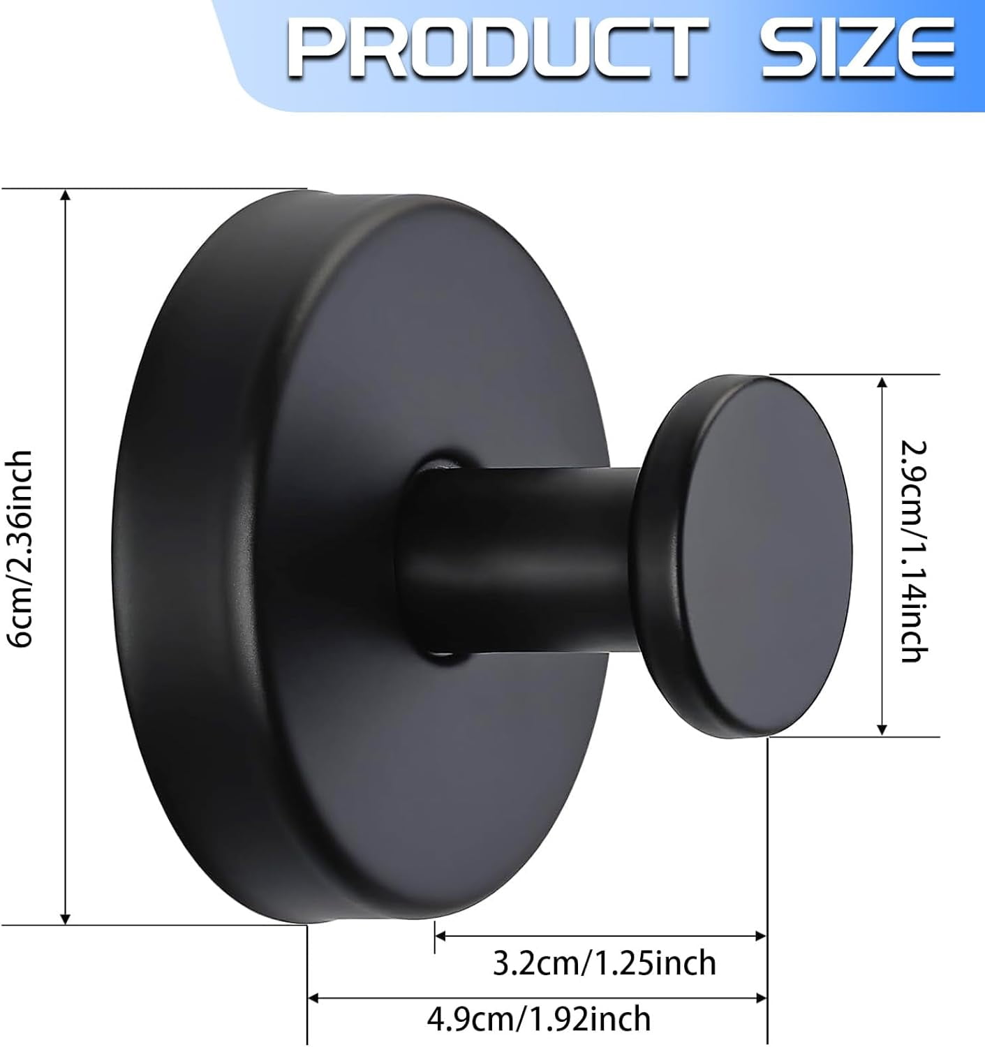 JUNCHI-No-Drill Suction Cup Hooks for Shower, Bathroom, Kitchen ...