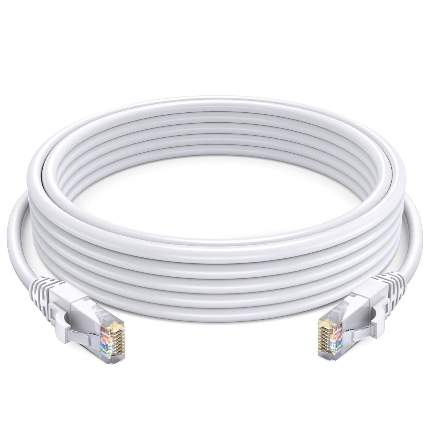 JUNCHI-Outdoor Ethernet Cable 10ft - CAT6 LAN Network Cable, Waterproof ...