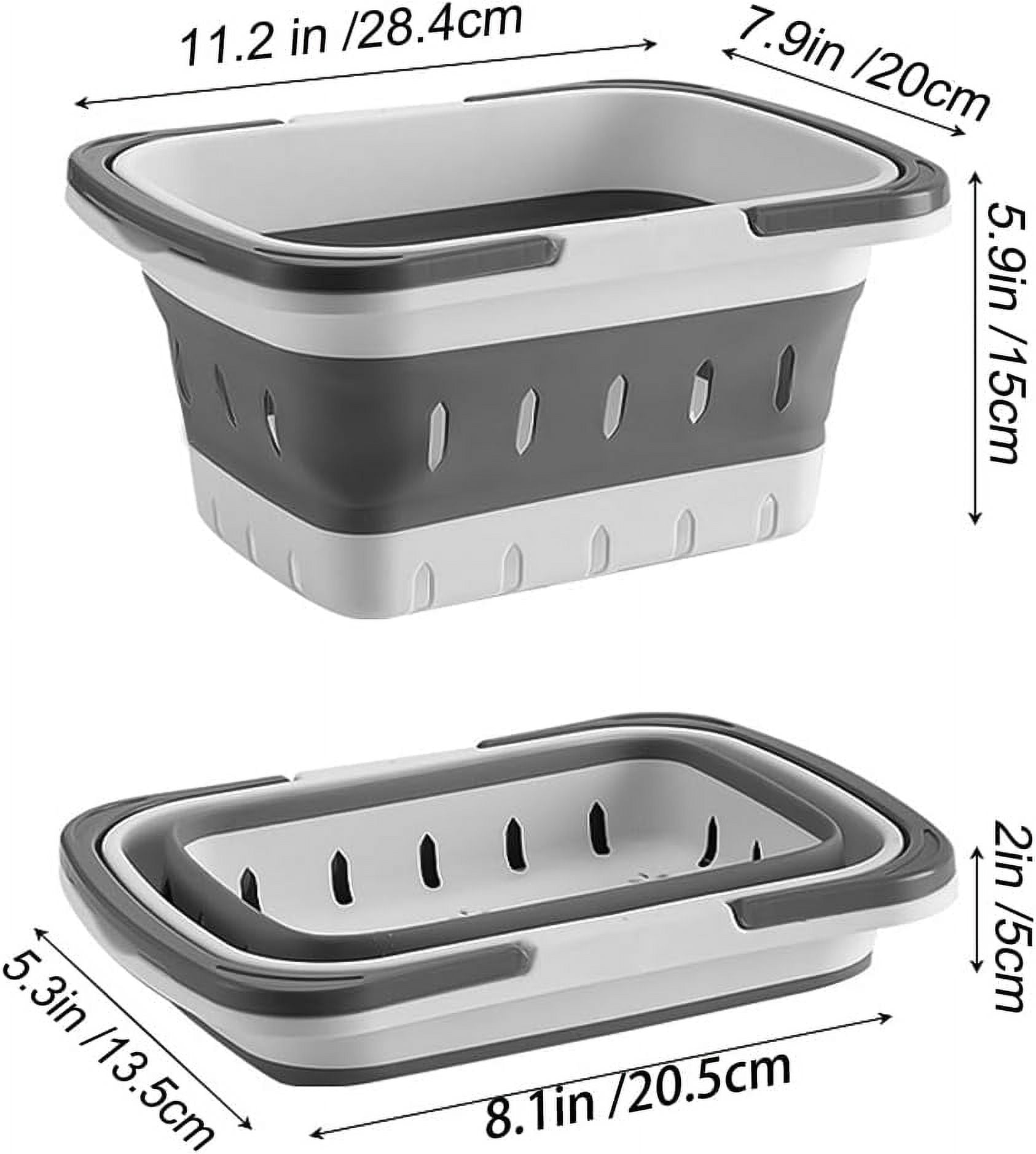 JUNCHI-Portable Folding Plastic Bath Caddy with Handle, Perforated ...