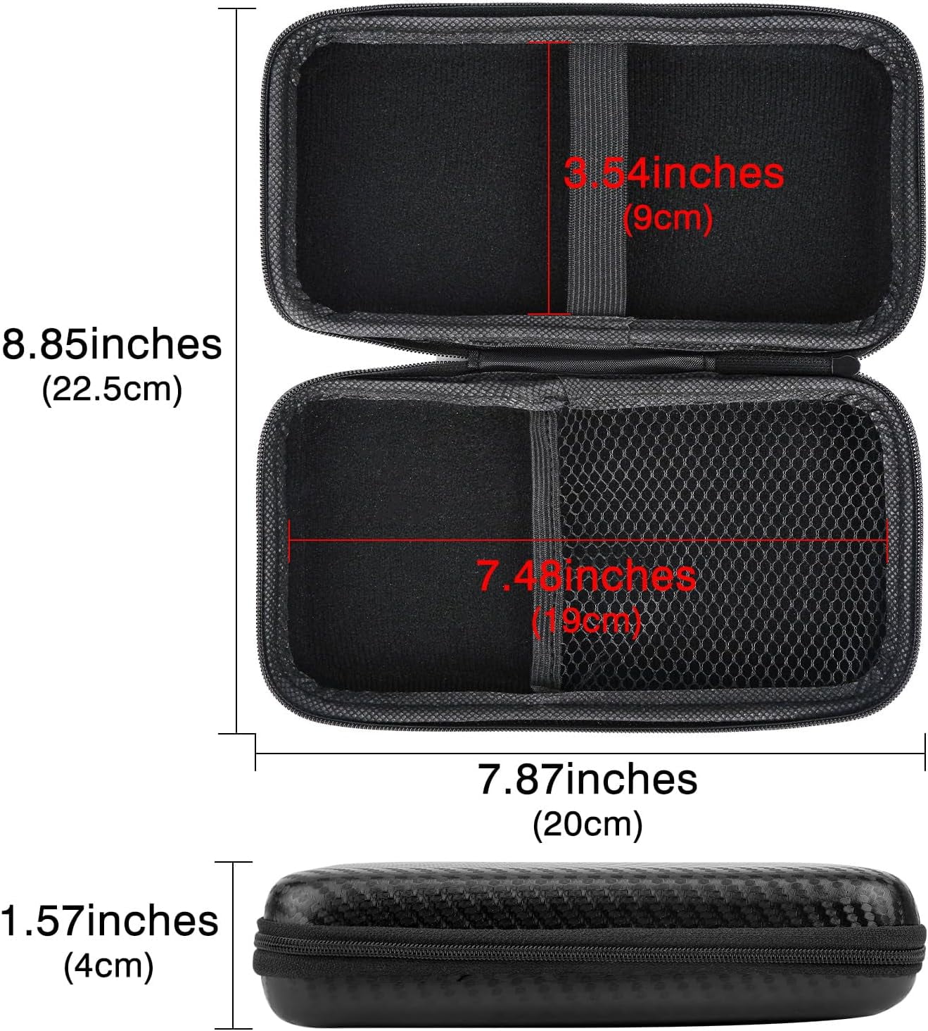 JUNCHI-Portable Solar Charger Storage Box, Power Bank Hard Travel Case ...