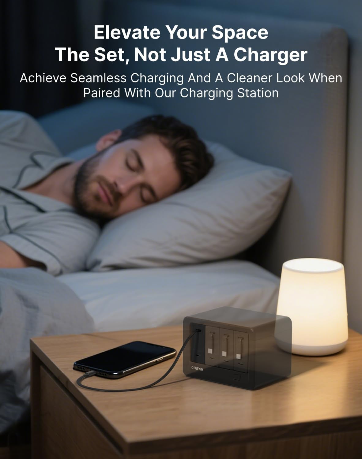 JUNCHI-Portable USB C Charger Block, 40W Retractable Wall Charger, 40W ...