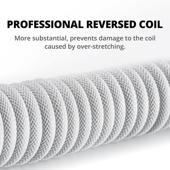 JUNCHI-Pro Custom Coiled USB C Cable for Gaming Keyboard, Double ...