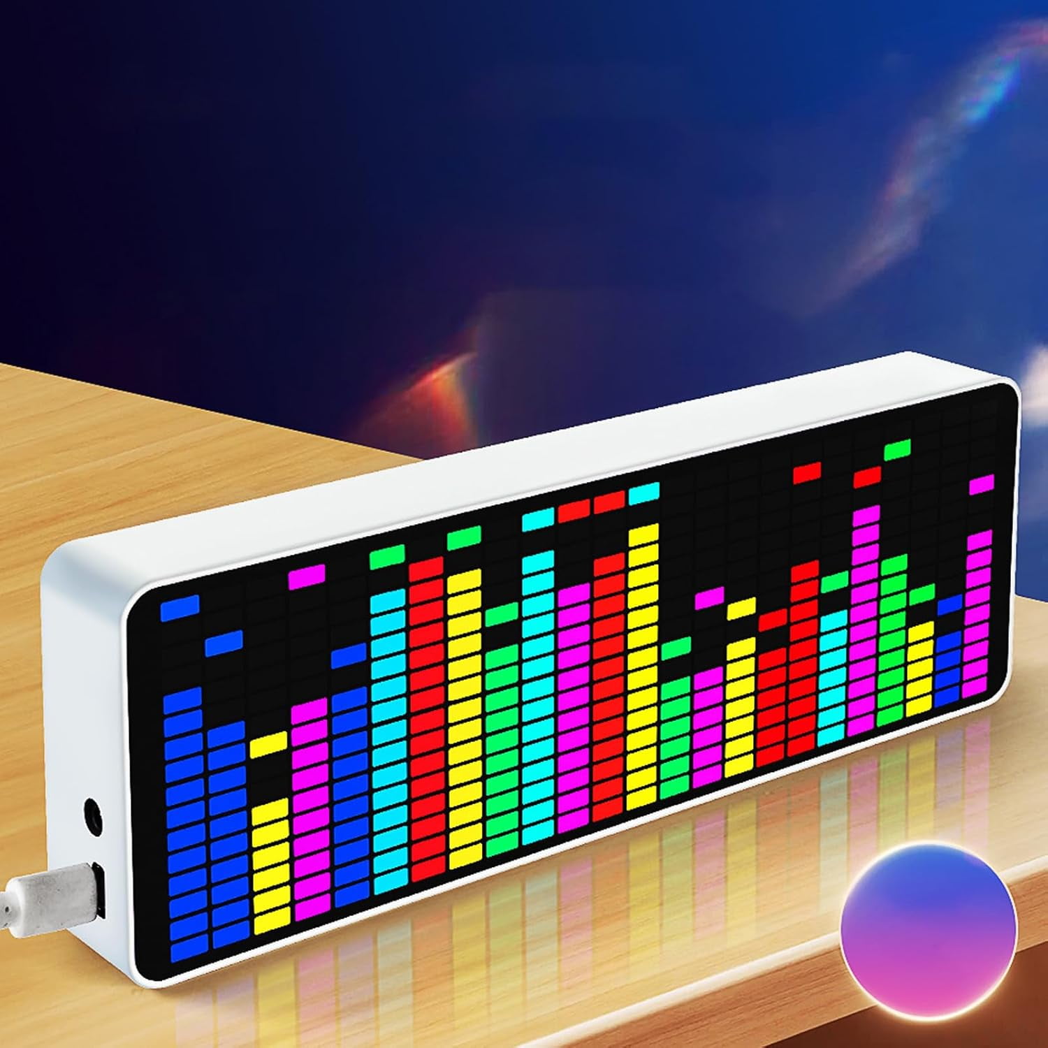 JUNCHI-RGB LED Music Spectrum Display, Voice Sensor Pickup Analyzer ...