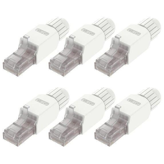 JUNCHI-RJ45 Connector Tool-Free, CAT6A Field Termination Plug, Gold ...
