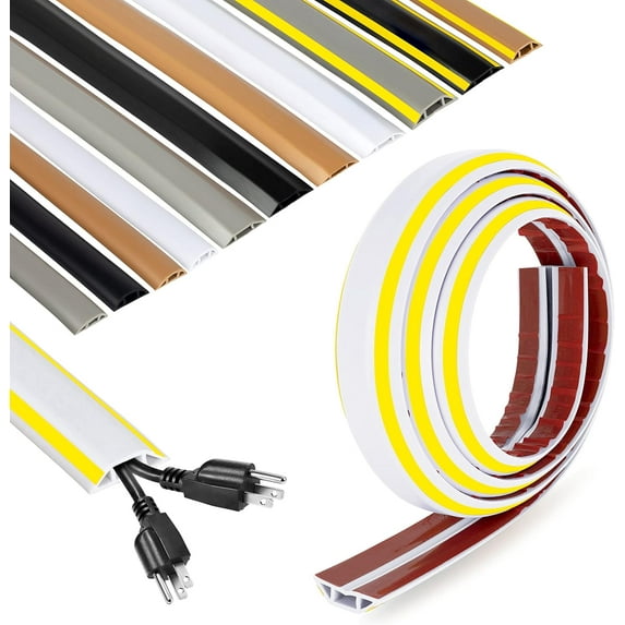 JUNCHI-Rubber Bond Cord Cover Floor Cable Protector - Strong Self ...