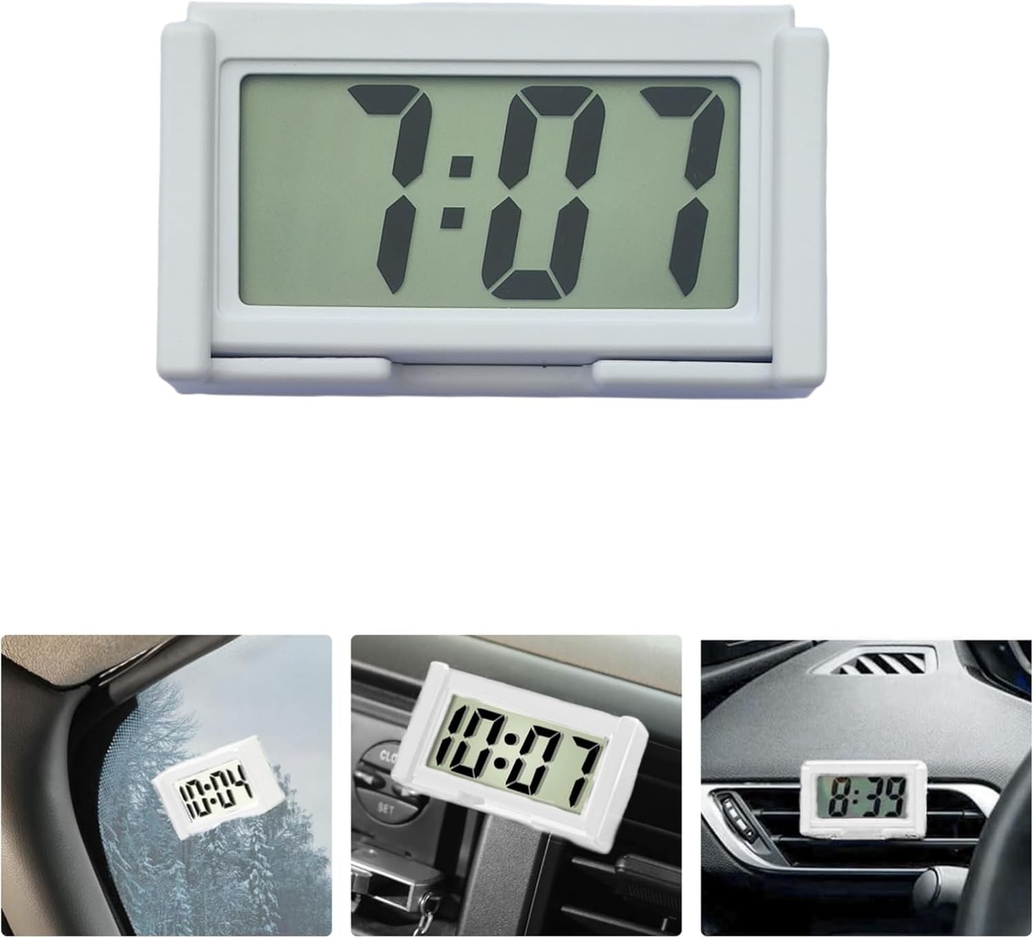 JUNCHI-Small Digital Clock with Jumbo LCD Time & Day DisplayMini ...
