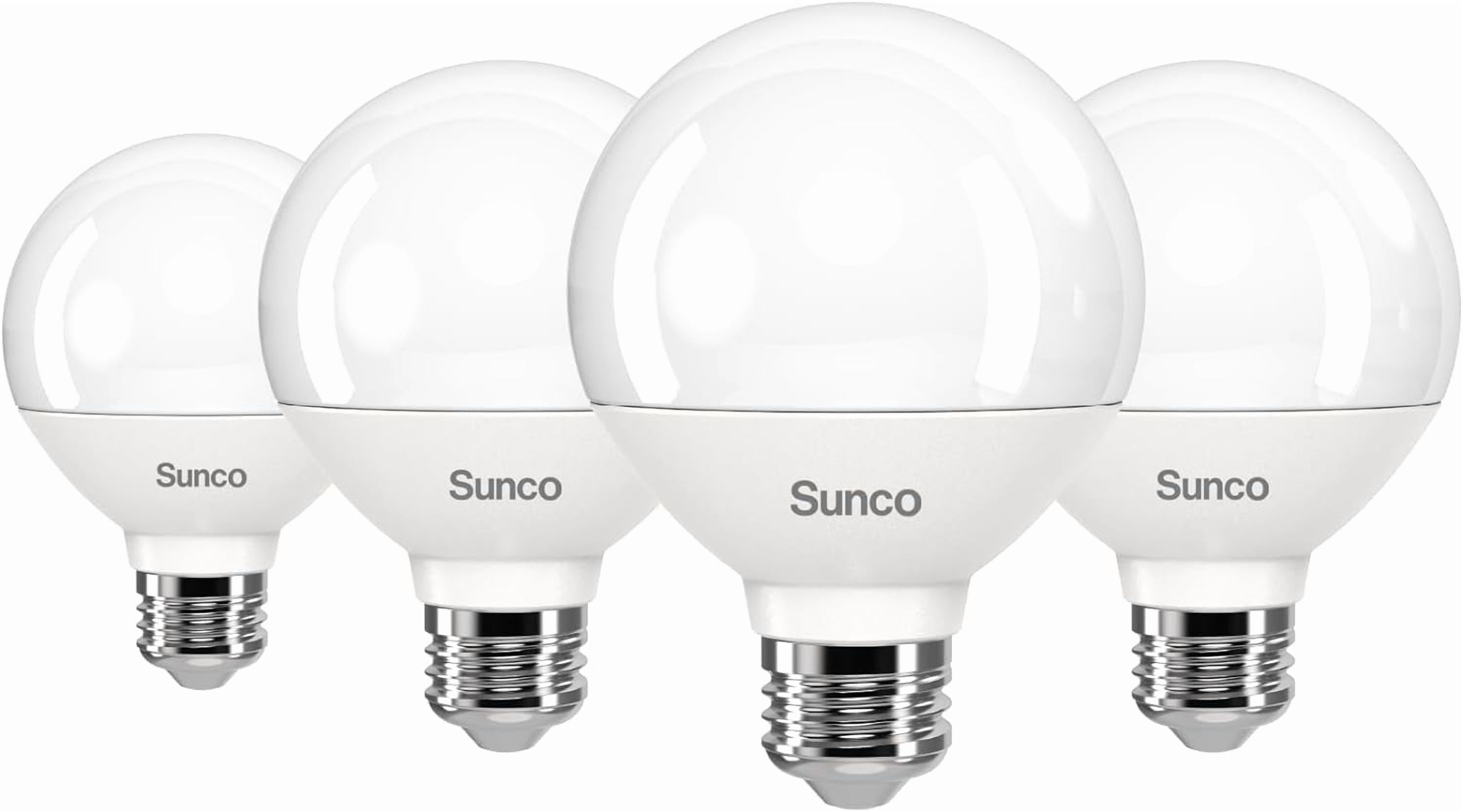 JUNCHI-Sunco G25 LED Light Bulbs, Globe Vanity Lights for Bathroom High ...