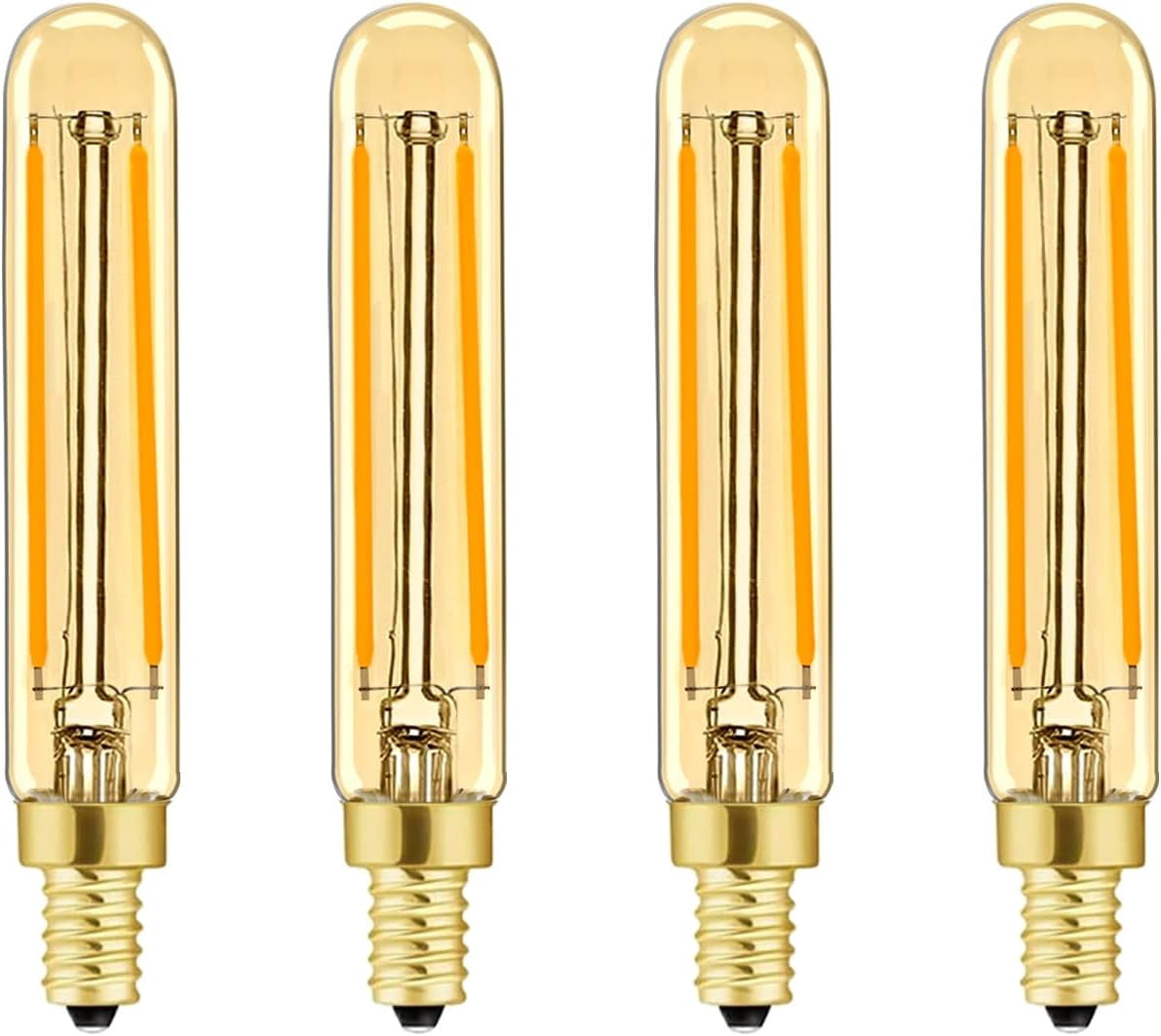 JUNCHI-T20 T6 Small LED Bulb Long Filament 2W Equal 25 Watt E12 ...