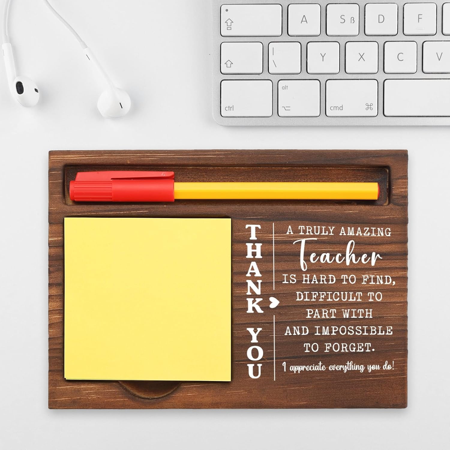 JUNCHI-Teacher Thank You Gift Desk Organizer, Appreciation Retirement ...