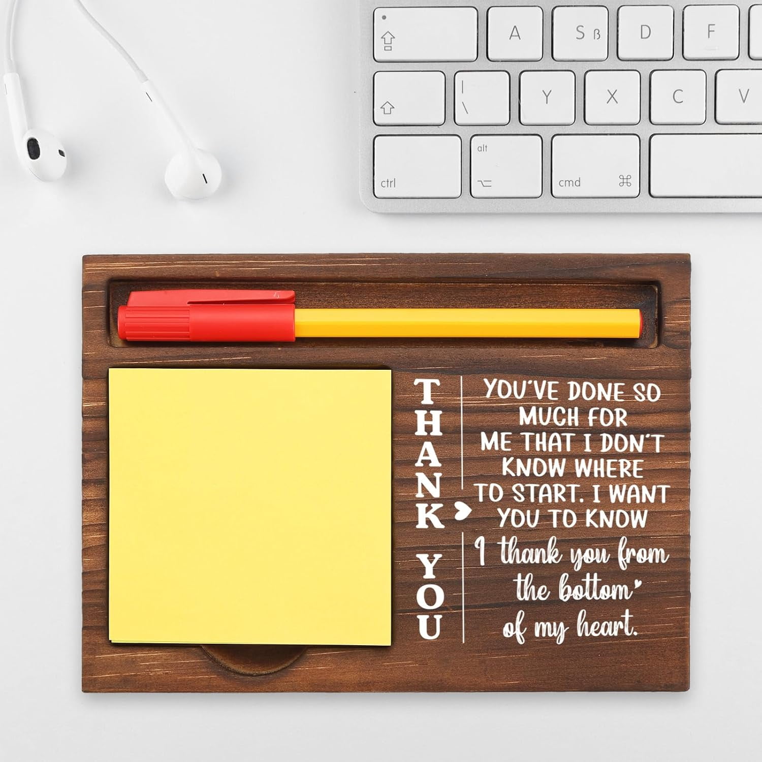 JUNCHI-Thank You Desk Organizer Motivational Appreciation Gift for ...