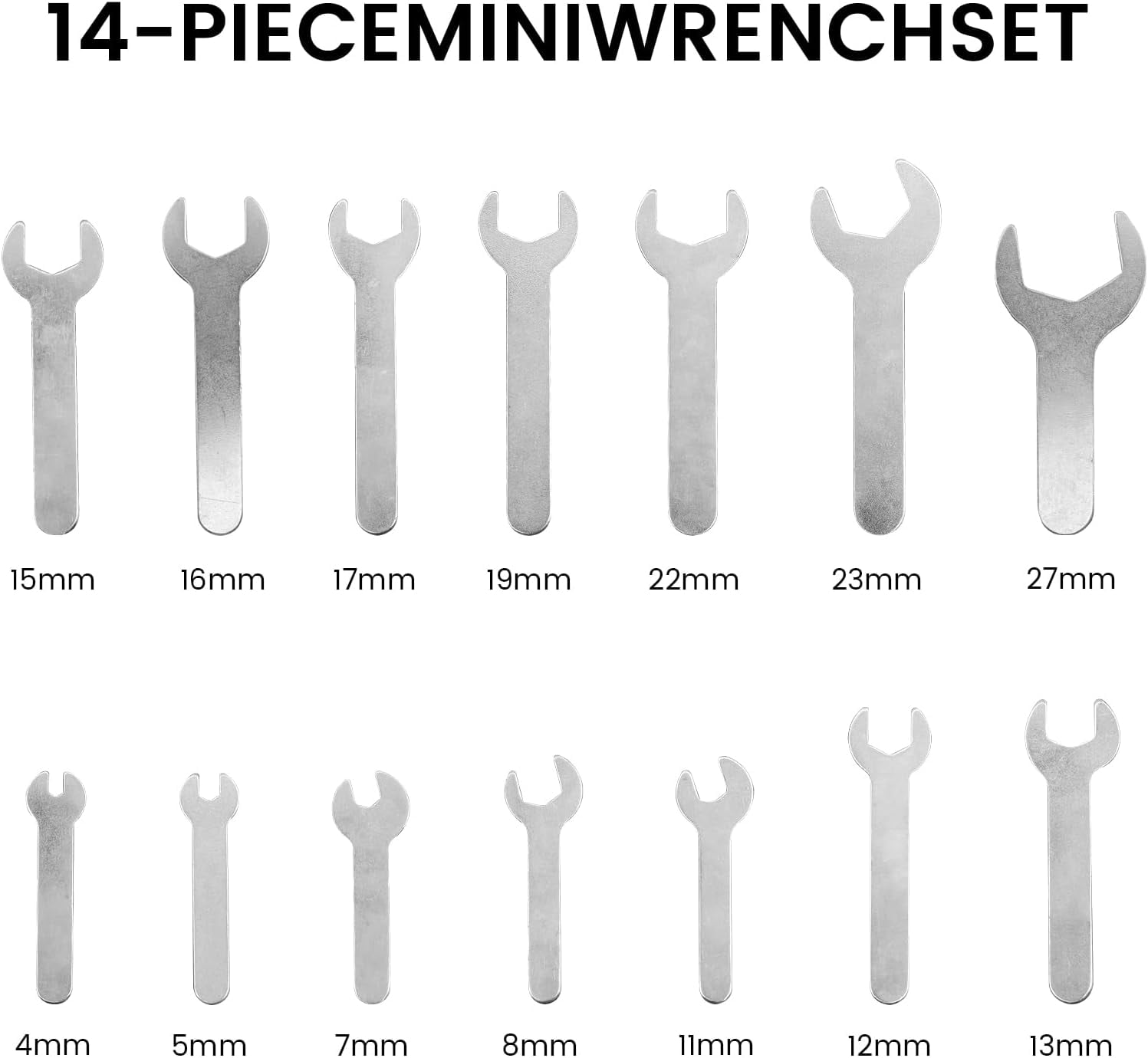 JUNCHI-Thin Wrenches Set,2mm Super Thin Wrench Set Metric 4-27mm for ...