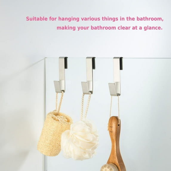 JUNCHI-Towel Hook, Over Glass Door Hook for Bathroom, Suit for ...