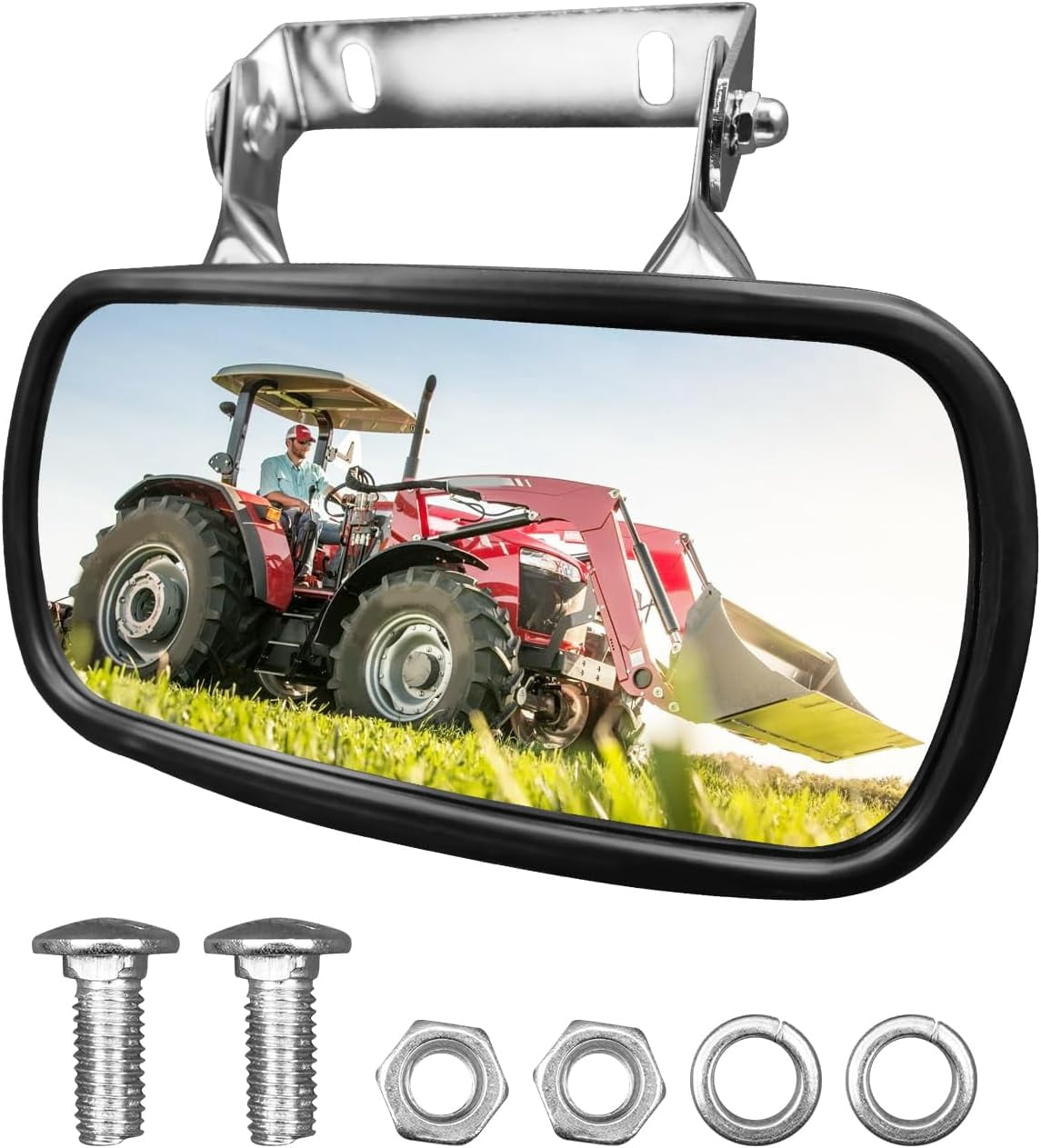 JUNCHI-Tractor Mirror Fit for Kubota John Deere Massery Ferguson New ...