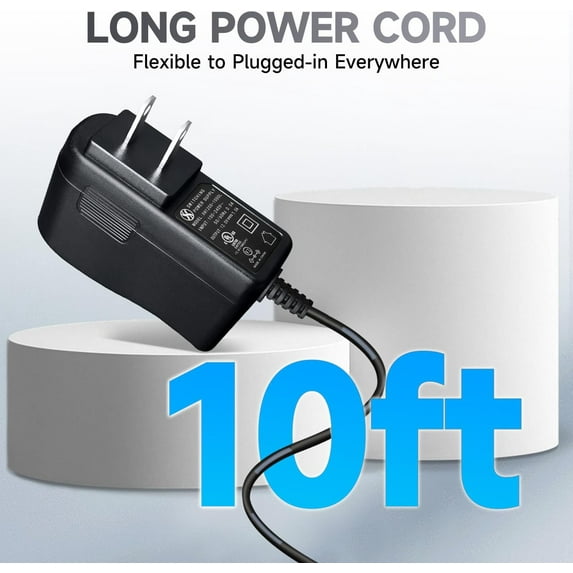 JUNCHI-UL Listed 2 Pack 12V 1A 10ft Power Supply Adapter, 12V 1000mA ...
