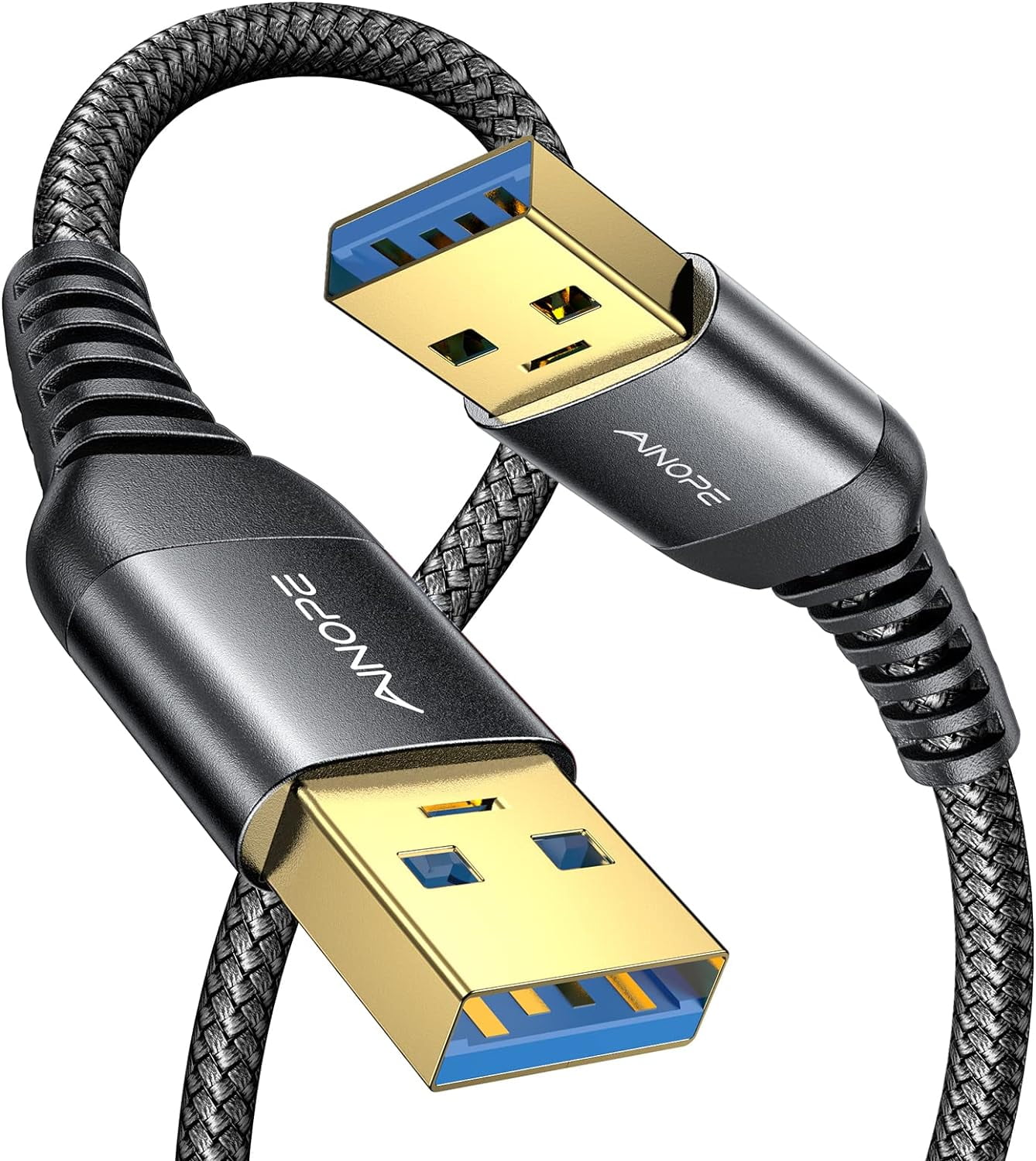 JUNCHI-USB 3.0 A to A Male Cable, Double End USB Cord - 6.6Ft ...