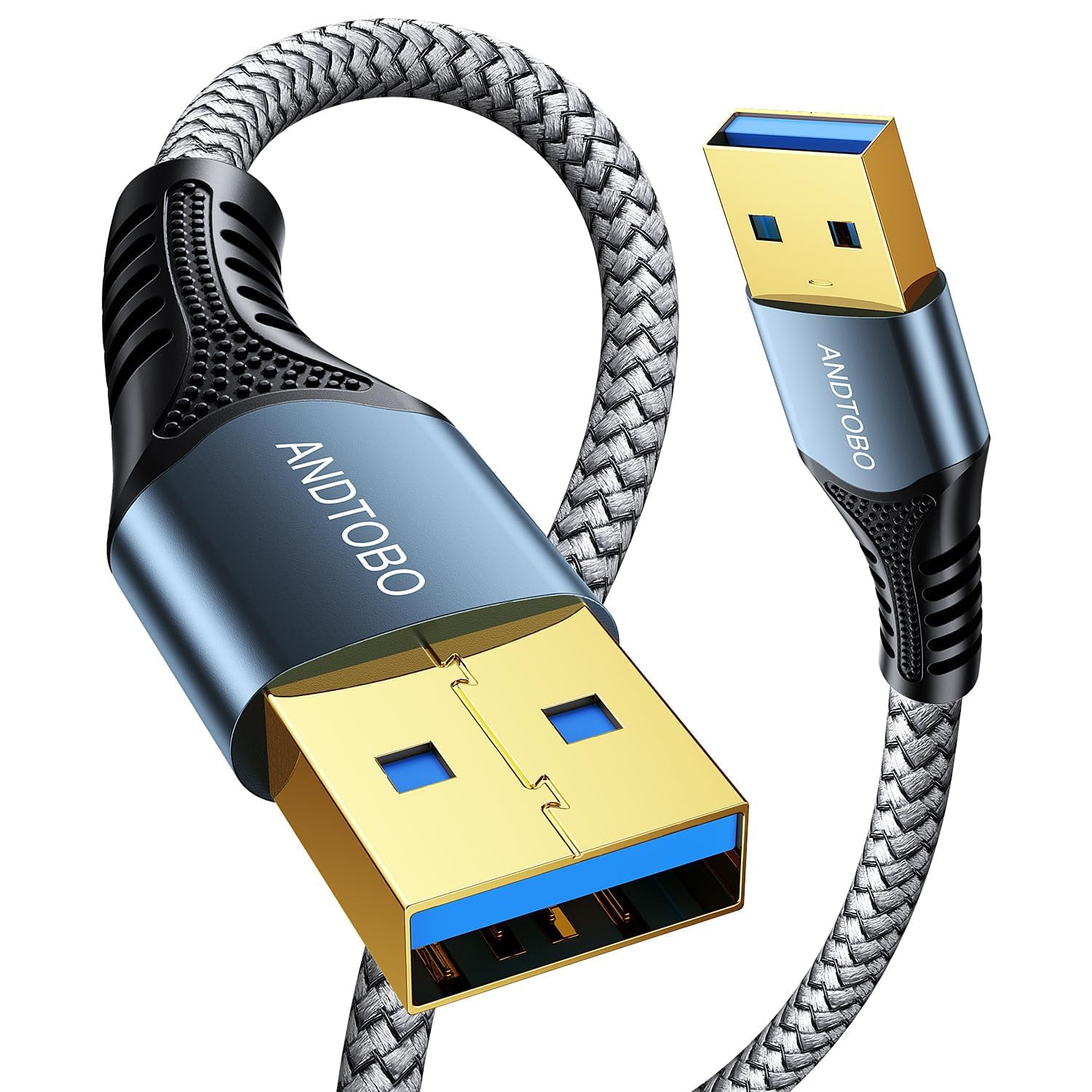 JUNCHI-USB 3.0 A to A Male Cable, [10FT] USB 3.0 Male to Male Extension ...