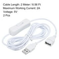 JUNCHI-USB Extension Cable with ON/Off Switch 2 Meter USB Male to ...