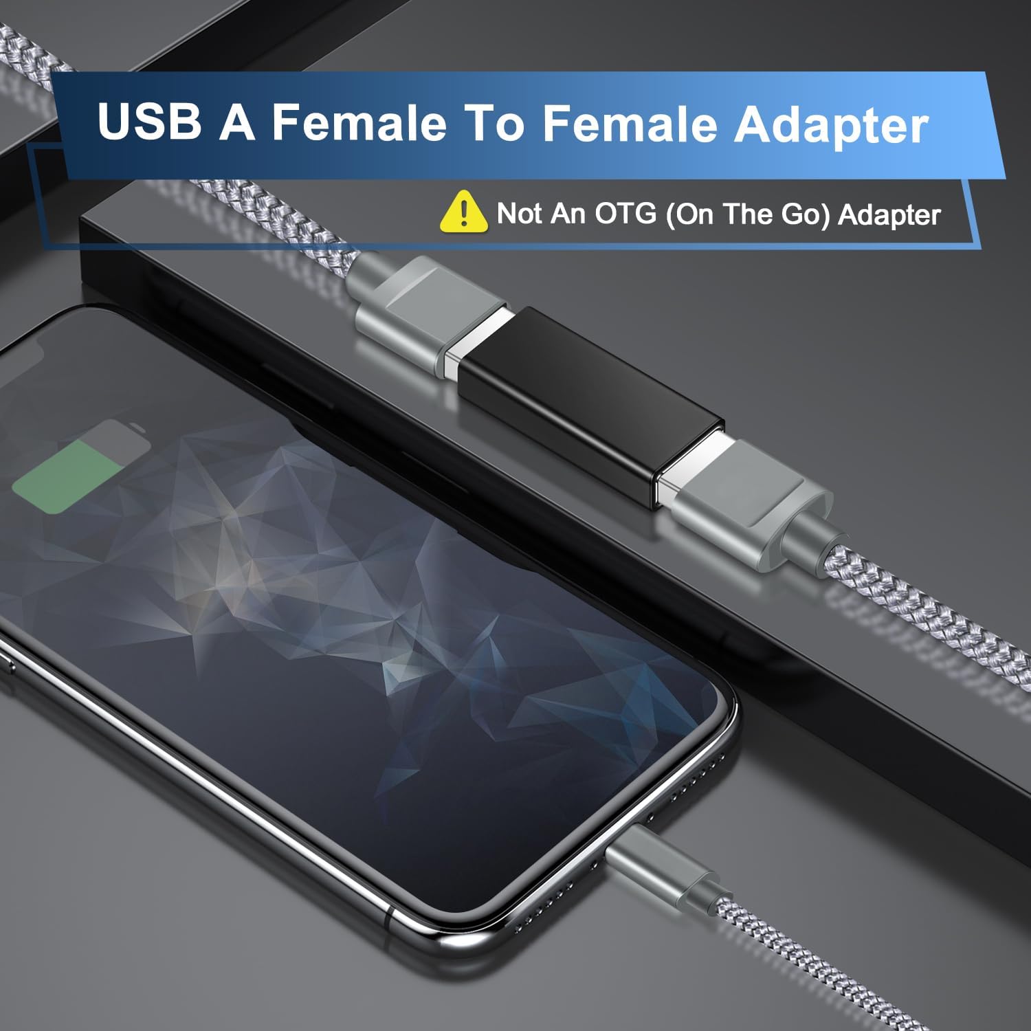 JUNCHI-USB Female to Female Adapter (3-Pack), USB 3.0 to Type A Female ...