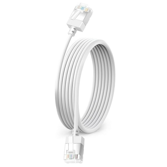 JUNCHI-Ultra Slim Cat 6 Ethernet Cable 15 Feet, Flexible Rj45 Cat 6a LAN Cord, 10Gbps 550MHz ...