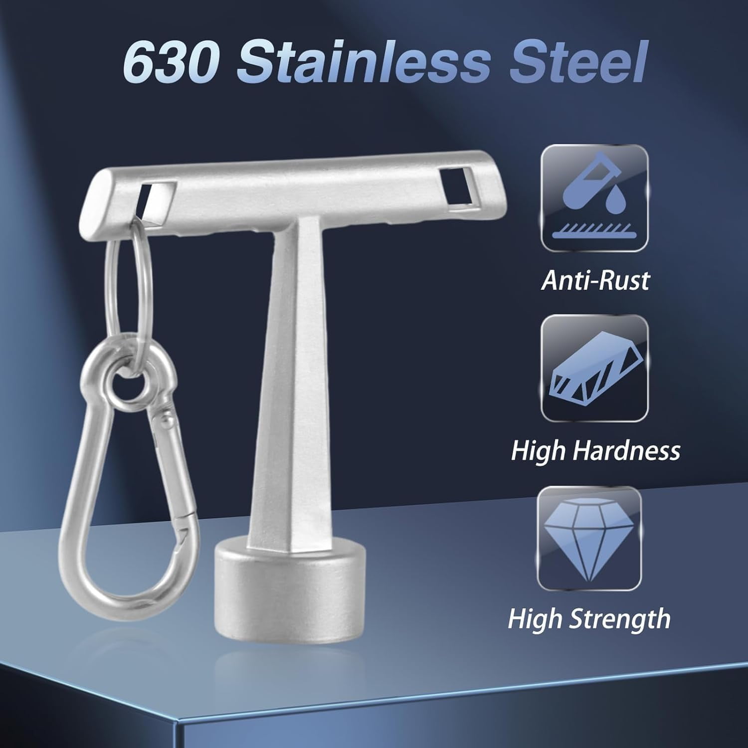 JUNCHI-Upgraded Stainless 13/16" Penta Curb Box Key Wrench with Anti ...