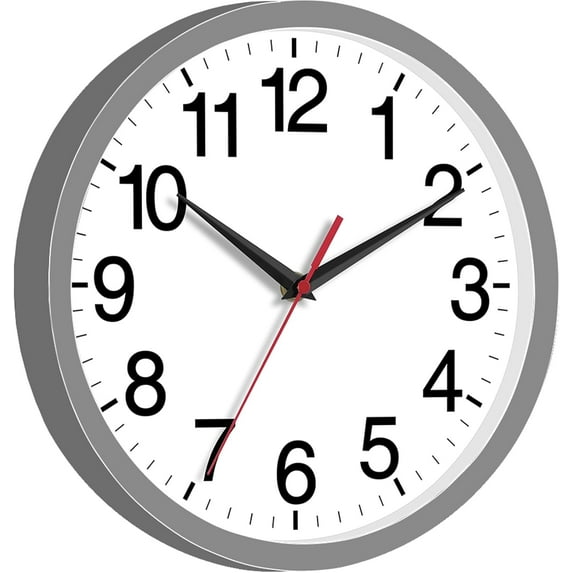 JUNCHI-Wall Clock Modern 8 Inch Battery Operated Silent Non Ticking ...