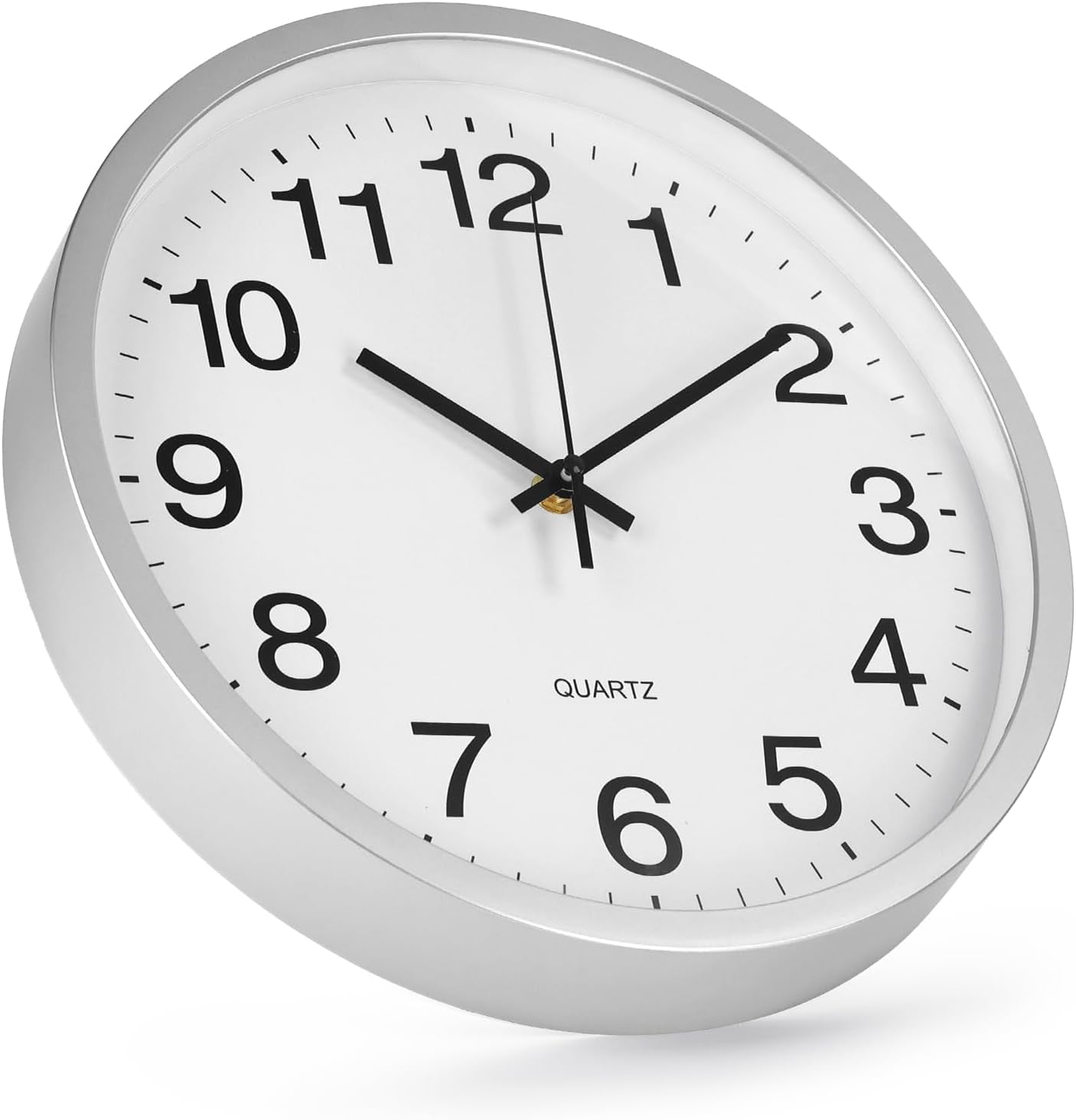 JUNCHI-Wall Clock Modern Simple Style Round Plastic Decor Clock Non ...