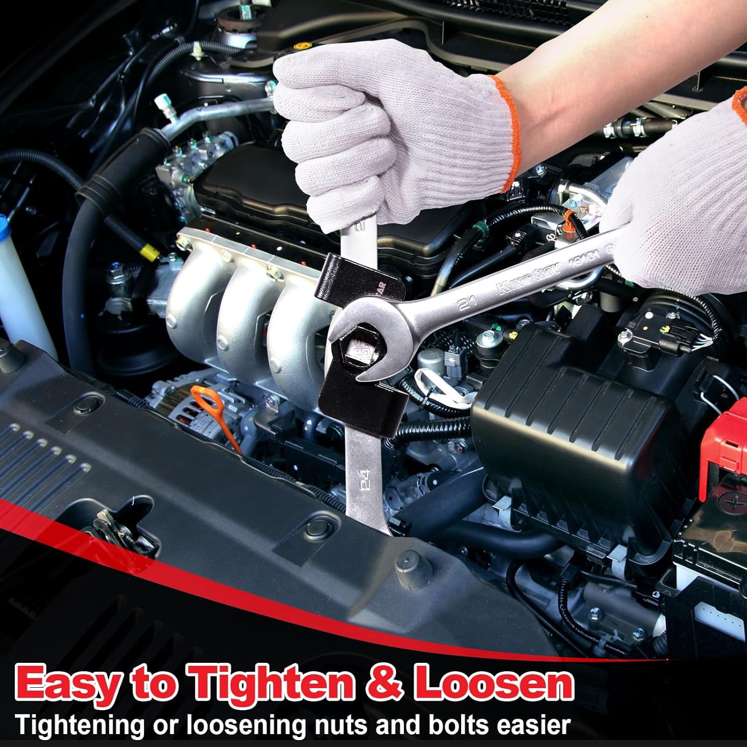 JUNCHI-Wrench Extender Tool, Adjustable Wrench Extender Adapter for 1/2 ...