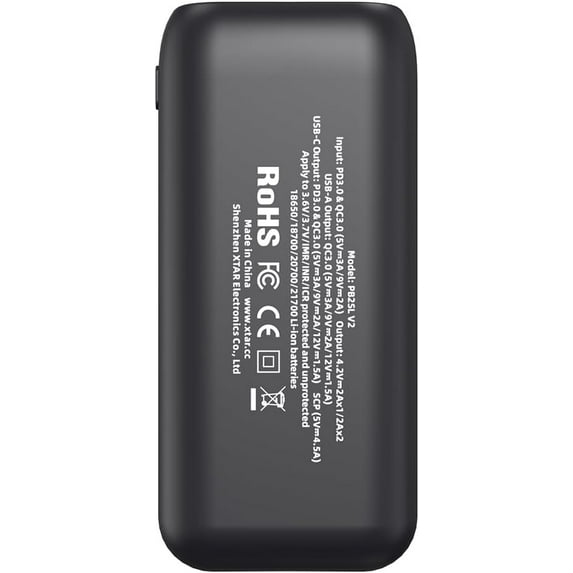 JUNCHI-XTAR PB2SL V2 USB C Battery Charger Not Included Battery -Black ...