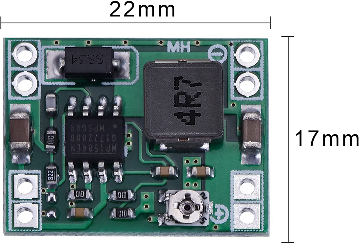 JUNCHI-eBoot 6 Pack Mini MP1584EN DC-DC Buck Converter Adjustable Power ...