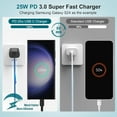 JUNCHI-for Samsung Galaxy Super Fast Charging Cord Type C Charger, 25w ...