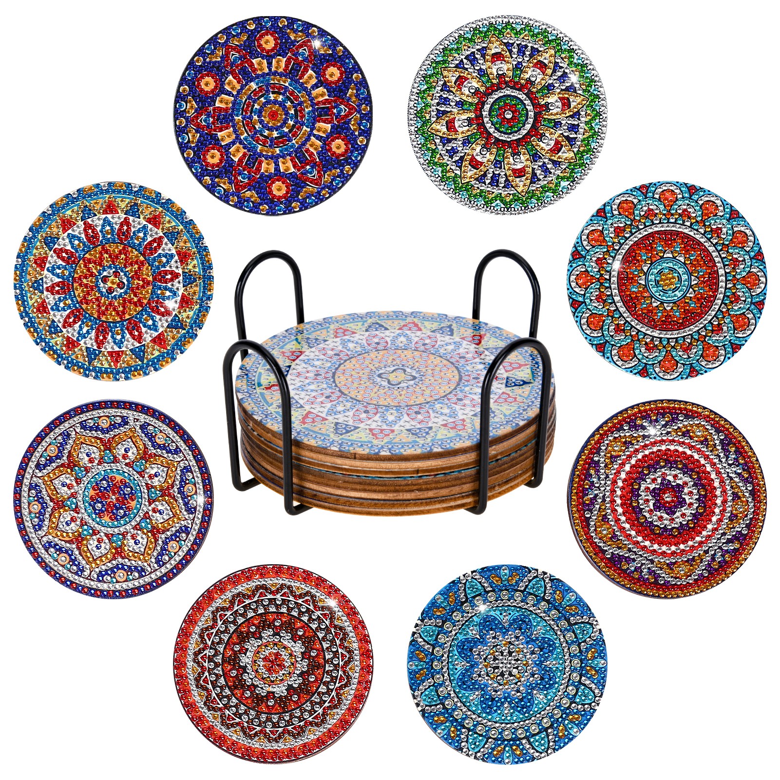 Mary Maxim Summer Flutter Coasters and Holder Plastic Canvas Kit - Set ...