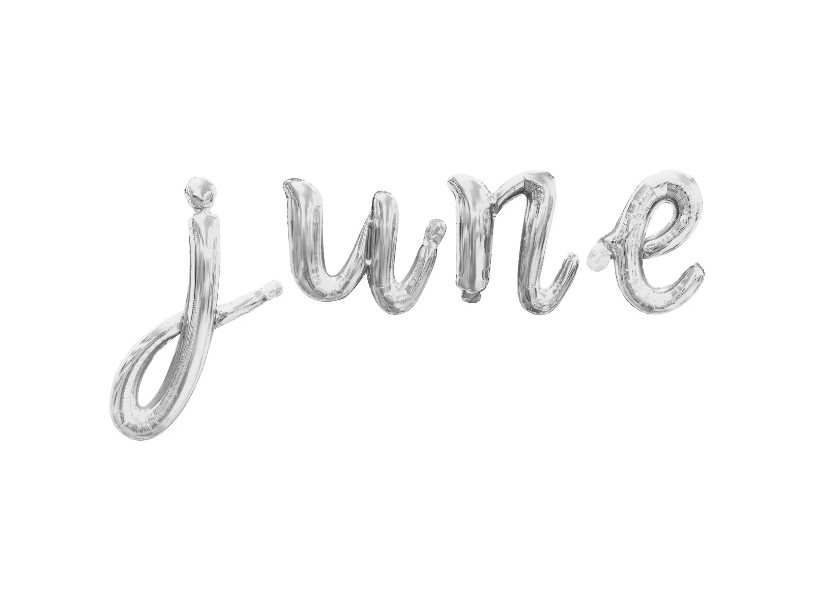 JUNE Cursive Letter Balloon Banner - Birthday Month Party Supply ...