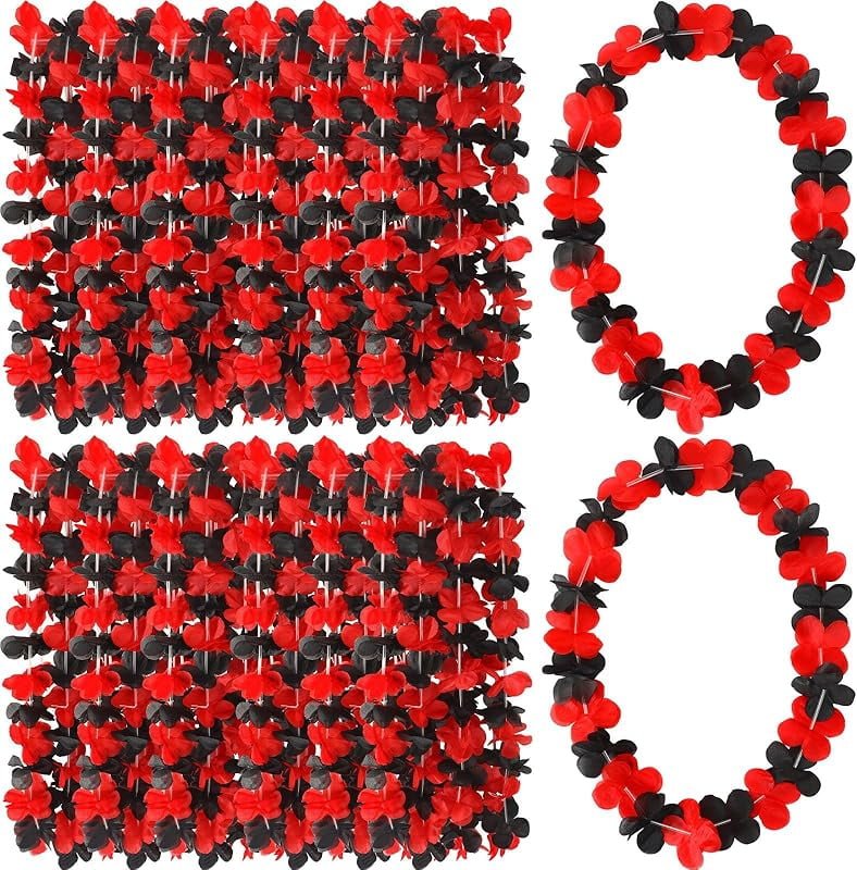 JUNEBRUSHS 24 Pack Patriotic Leis Red White and Blue Flower Leis, 4th ...
