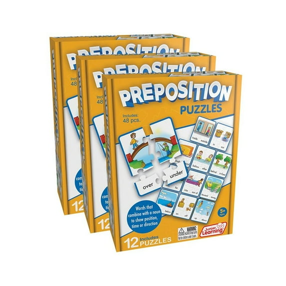 Junior Learning Preposition Puzzles 12 Per Set 3 Sets (JRL245-3 ...