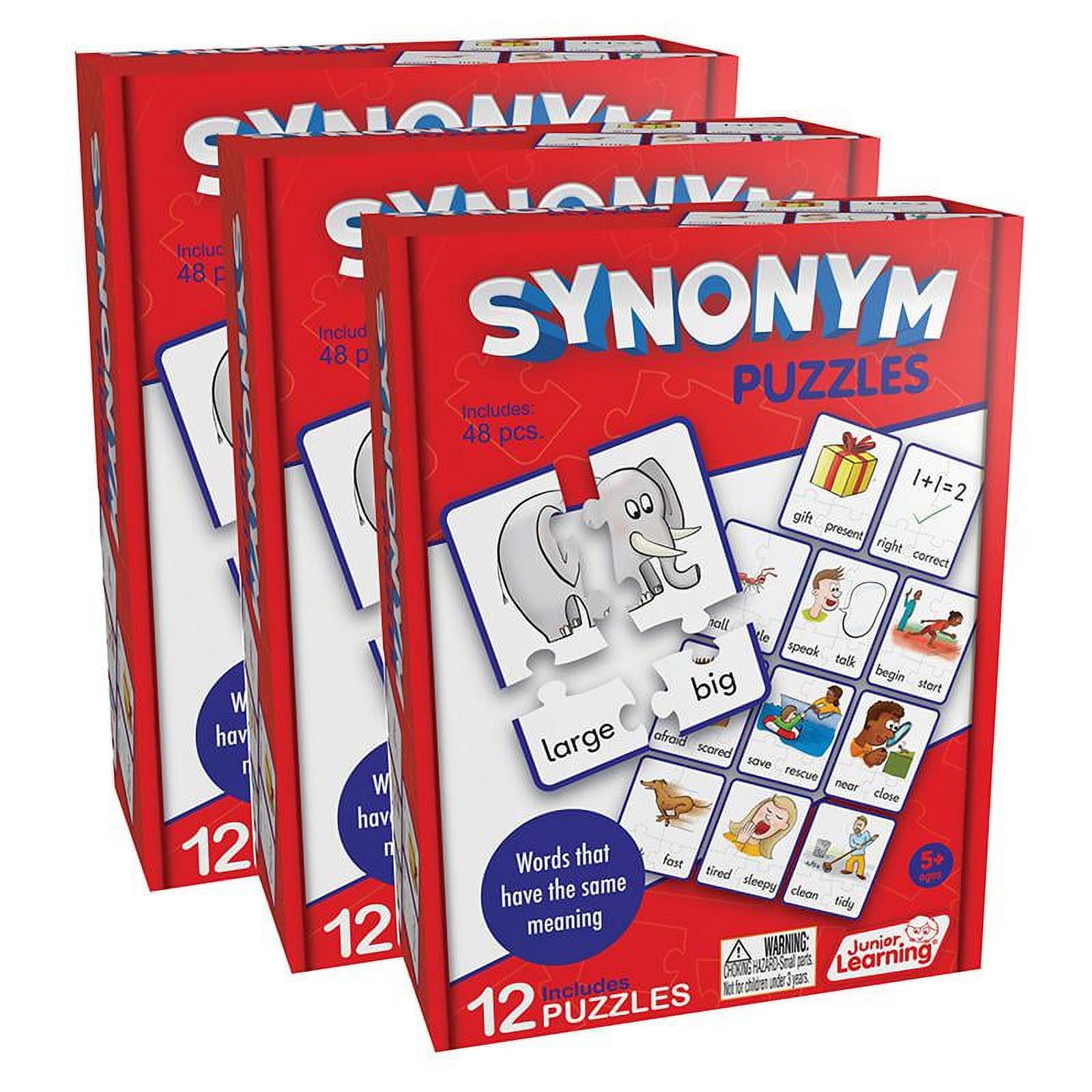 JUNIOR LEARNING Synonym Puzzles, 12 Per Set, 3 Sets - Walmart.com